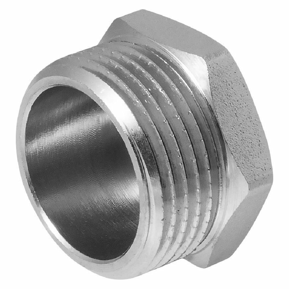 Заглушка сантехническая в трубу MPF 3/4" пробка латунная никелированная наружная резьба ИС.072278