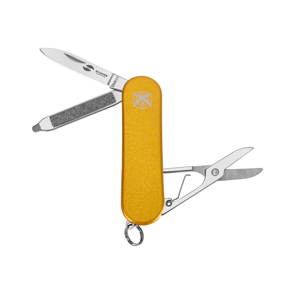 Stinger FK-K7003LG-GOLD Нож перочинный stinger, 62 мм, 4 функции, алюминий, золотистый