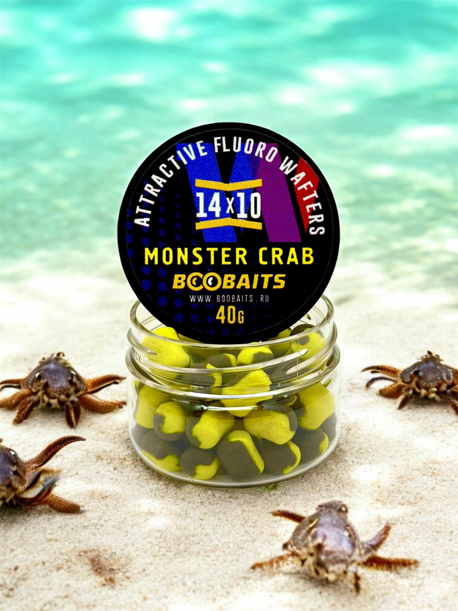 Boobaits Wafters 14х10мм Монстер краб 40гр (бойлы нейтральной плавучести)