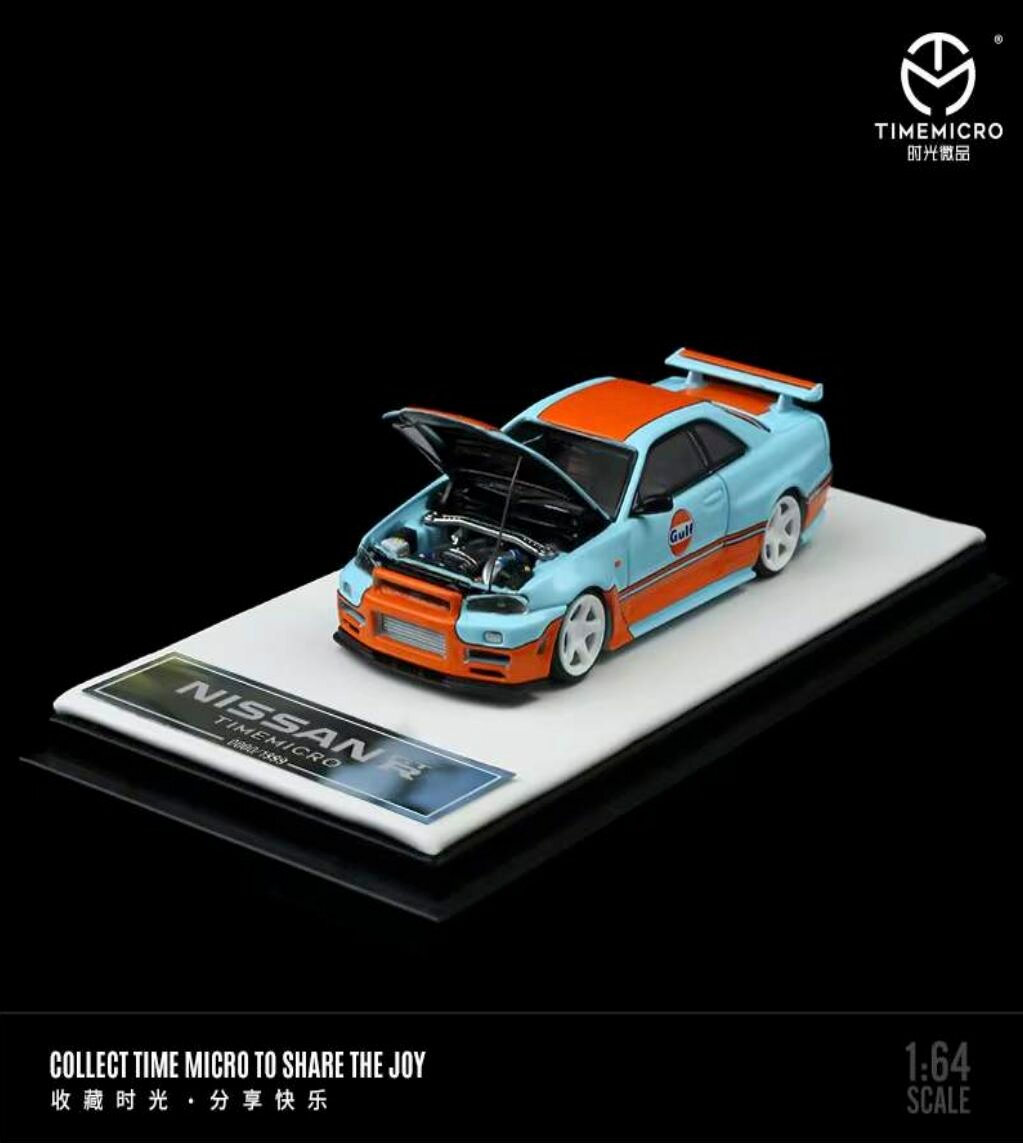 Коллекционная машинка TIME MICRO 1:64 Nissan Gtr34 GULF Oil