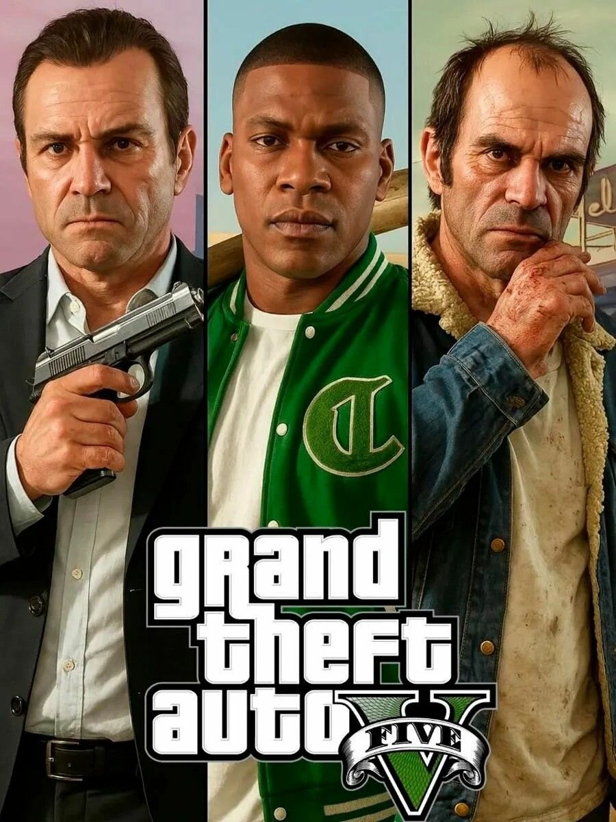 Постер для интерьера на стену (40х50 см). Игра GTA5