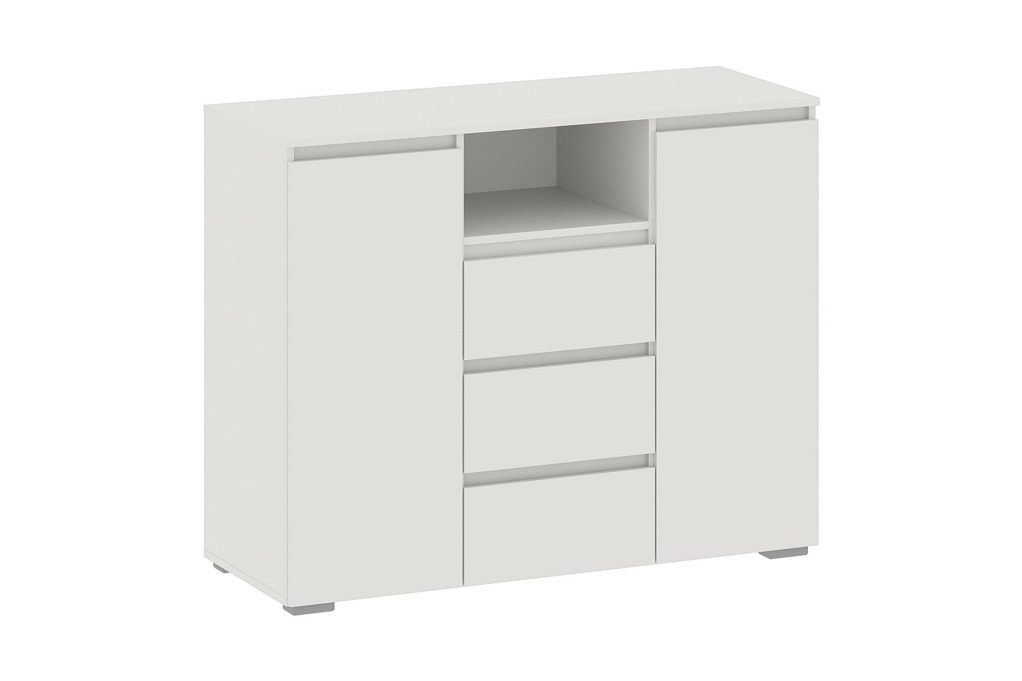 Комод для одежды Нонтон Инта, 120.2x46x95,8 см, с 3-я ящиками, Белый