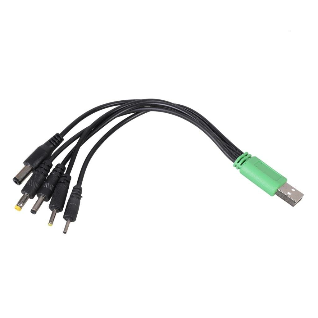Кабель-разветвитель USB 5V на 5.5x2.1 / 4.0x1.7 / 2.0x0.6 / 2.5x0.7 мм, 20cm