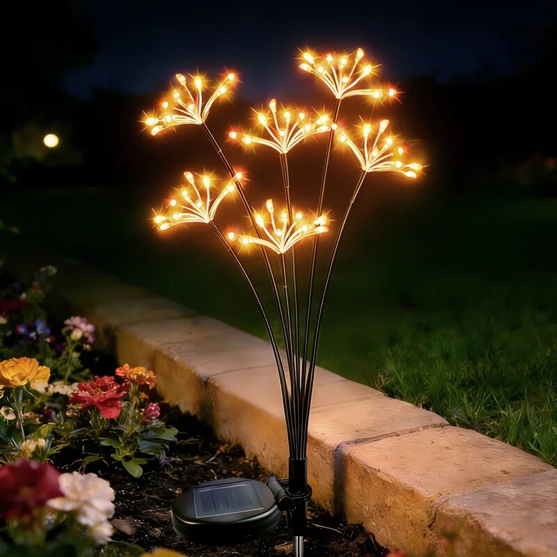 Солнечные садовые светильники LED, теплый белый свет