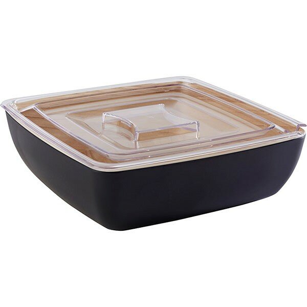 Салатник, пластик, 2,65 л, черный, бежевый (APS, страна Германия) — фото 1