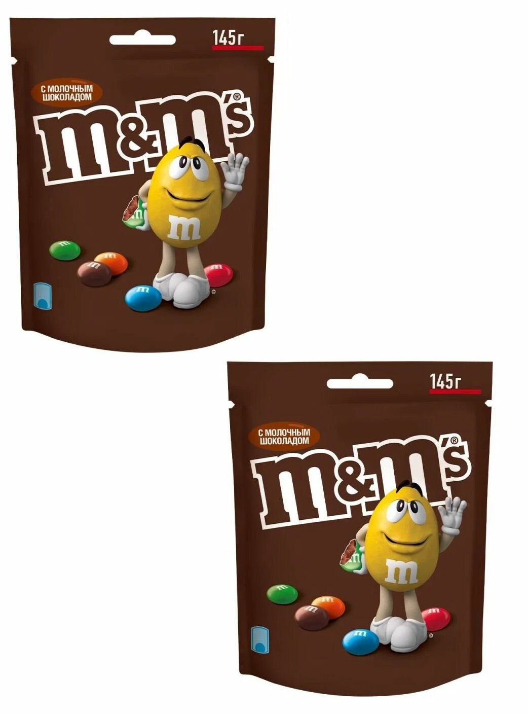 Драже M&M's с молочным шоколадом 145 г х 2 шт