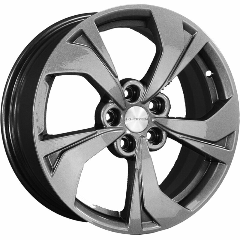Литой колесный диск Khomen Wheels KHW1724 (Jac/Москвич 3) 7x17/5x108 ET40 D54,1 Gray
