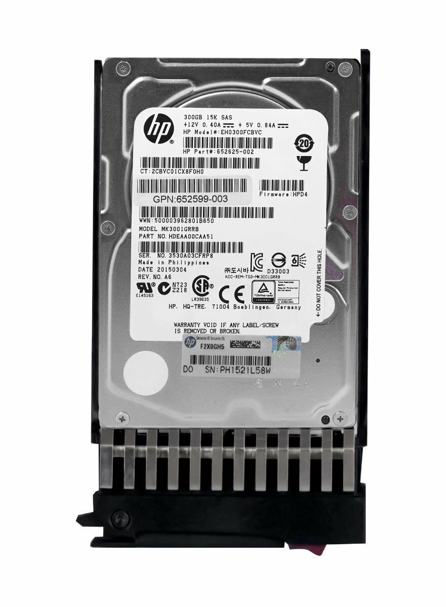 Жесткий диск HP 300Gb 15000 SAS 2.5" HDD 652599-003