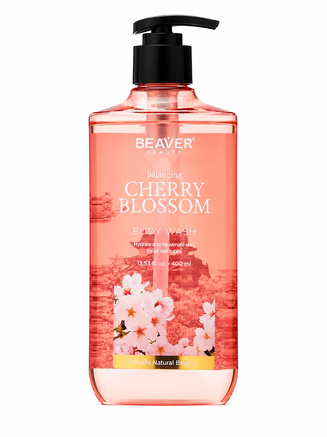 BEAVER Гель для душа увлажняющий Cherry Blossom Body Wash (400 мл)