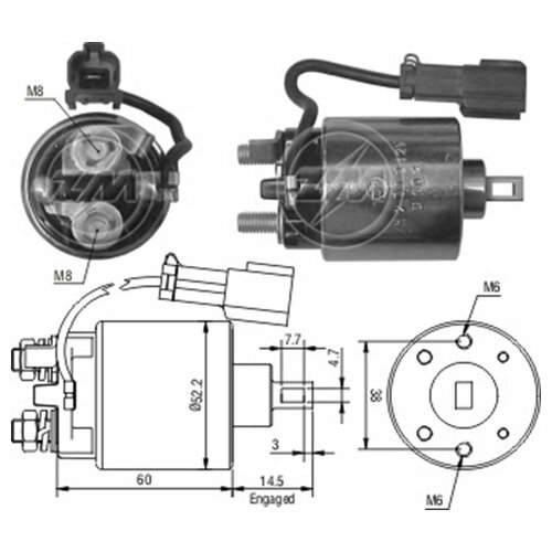 Втягивающее реле стартера Zm 2719