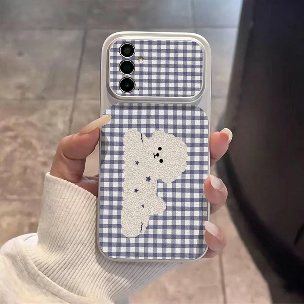 Милый мультяшный чехол для телефона с собачкой и личи для Samsung A57, A55, A54, A53, A56, S26 Ultra, S25 Plus, S24 FE, S23, A37, A36, A35, A16