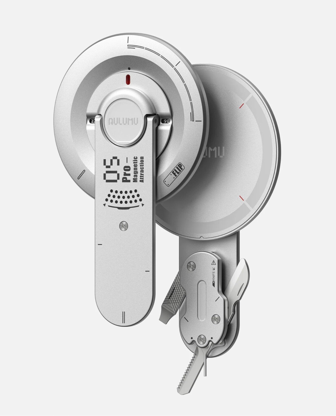 Магнитный держатель, подставка Aulumu G05 Pro, серебристая MagSafe для телефона