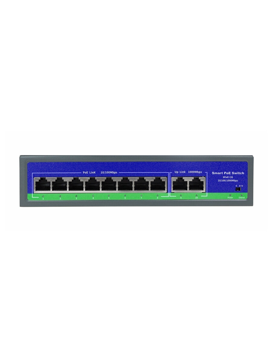 Коммутатор CARCAM Standard 8+2 Uplink Gigabit AI PoE Switch (ССF0820GBLC)