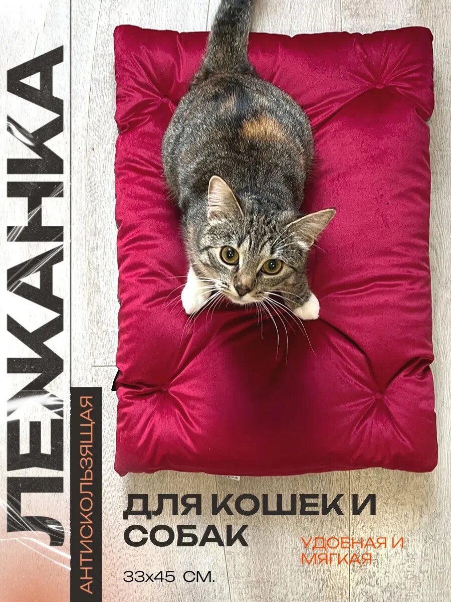 Лежанка для кошек двухстороння антивандальная, подходит для всех маленьких пород собак