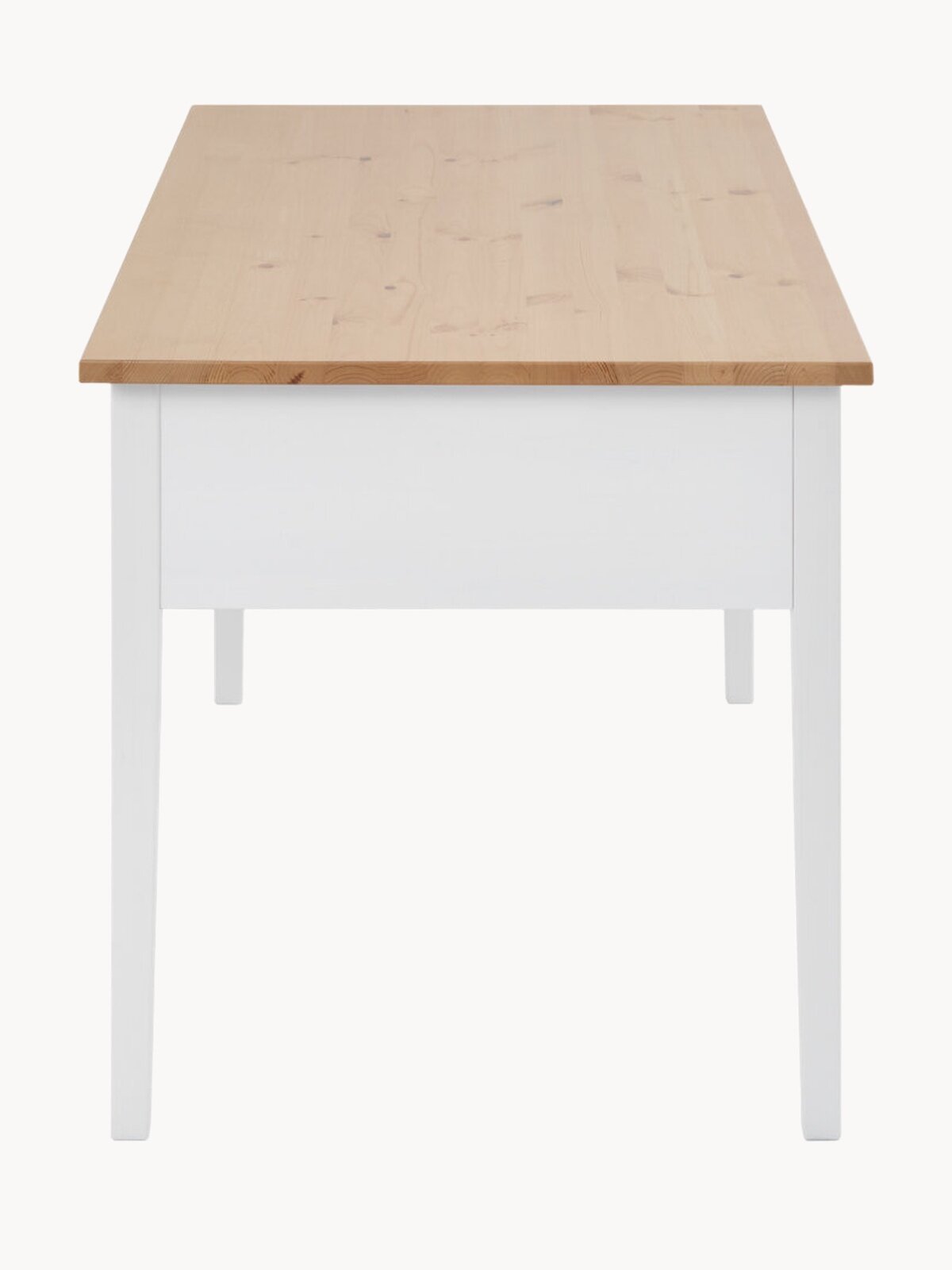 Письменный стол вухтым 140х70 белый/светло-коричневый, массив сосны