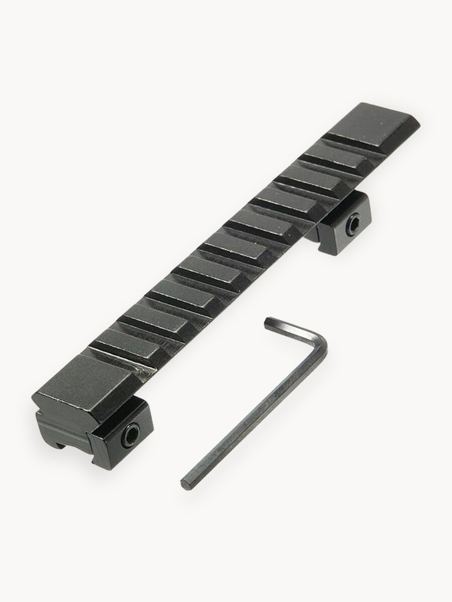 Планка переходная Veber 27A DVT Weaver-"Пикатини" длина 125 мм, алюминий, устанавливается на "ласточкин хвост" 11 мм, создает планку Weaver