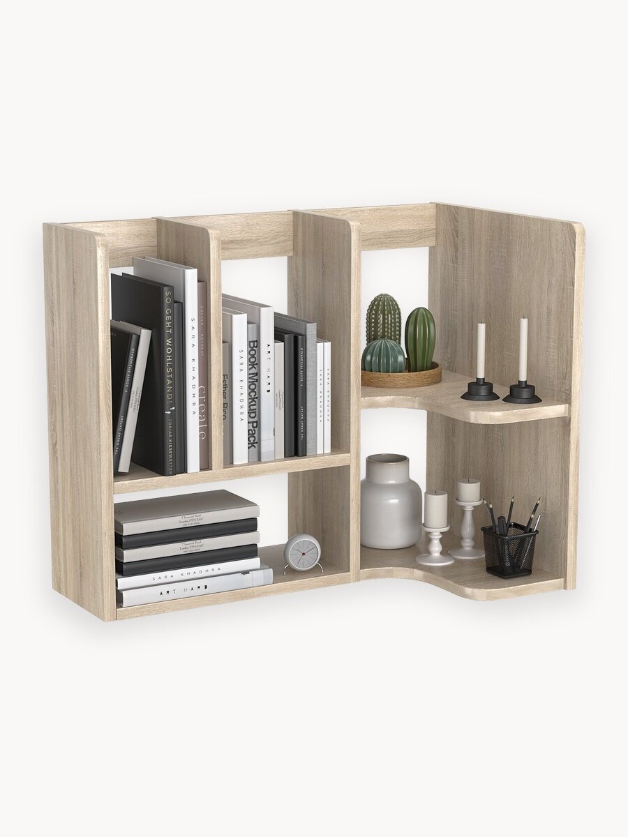 Полка настольная Вектор №20, Дуб Сонома. Производство товара - компания ТОБ.