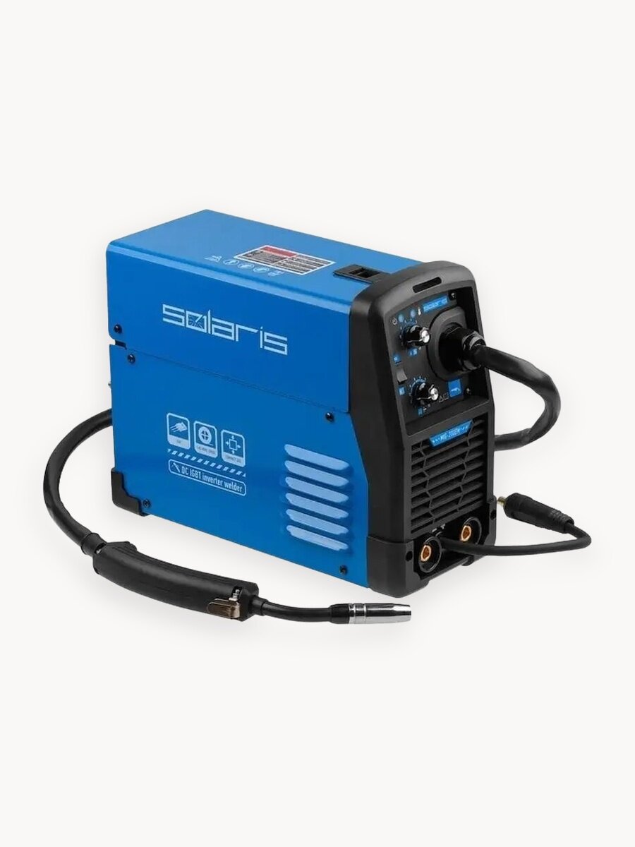 Полуавтомат сварочный Solaris MIG-200EM 220В; MIG/FLUX/MMA; горелка 2 м