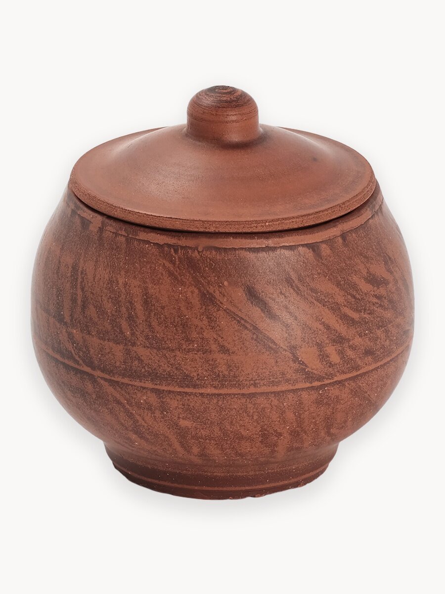 Горшочек для запекания «Гладкий», 300 мл, 10×11 см, цвет коричневый