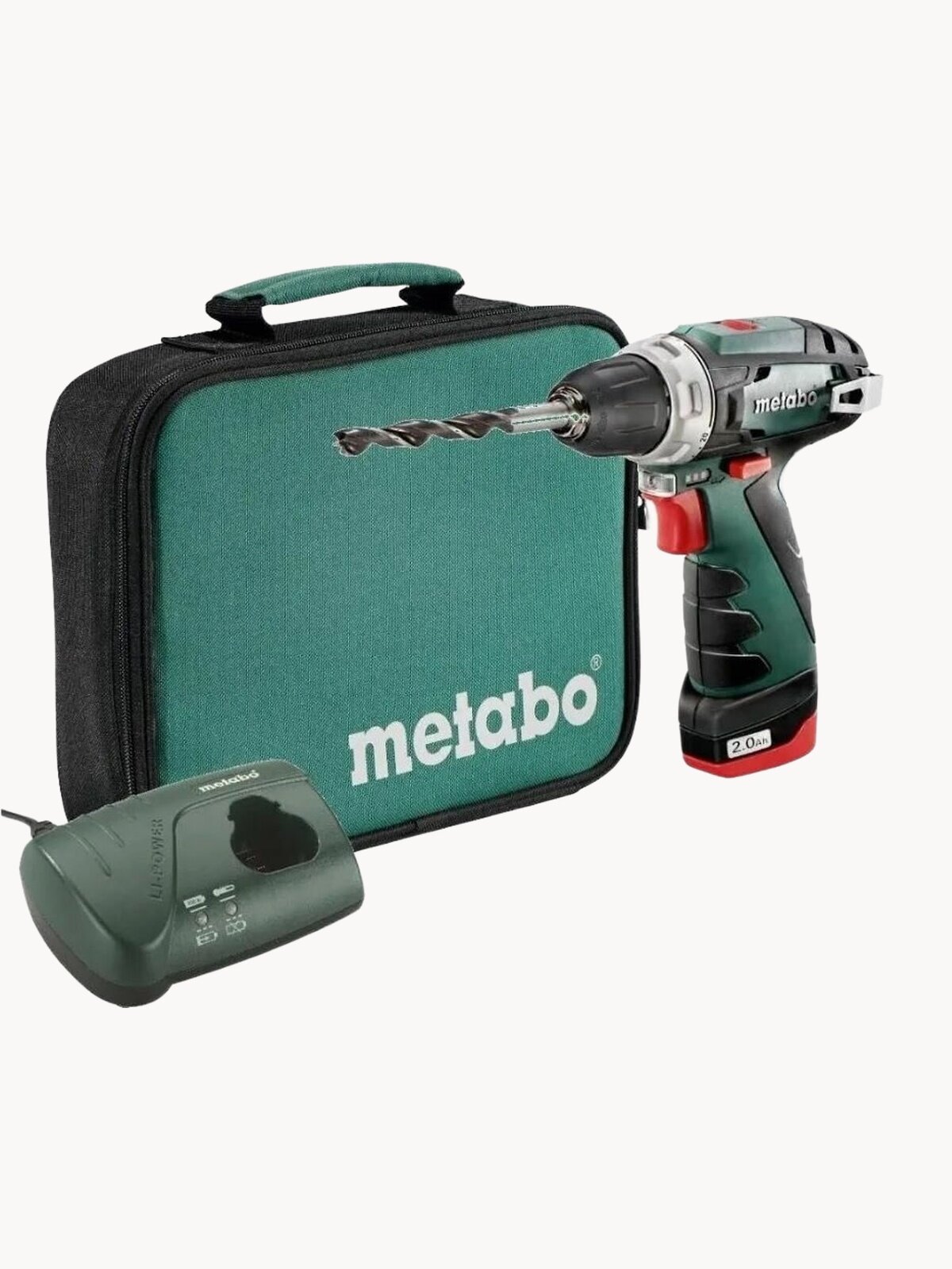 Аккумуляторная дрель-шуруповерт Metabo PowerMaxx BS Basic + LC 40 (618139310)