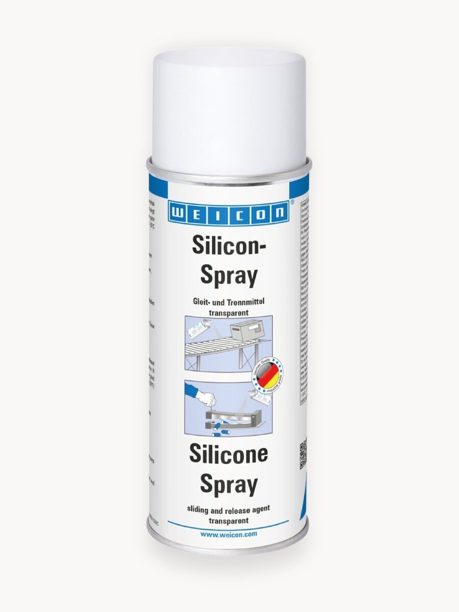 Смазка силиконовая, разделительная, защита и уход за пластмассой, резиной, металлом, WEICON спрей 400 мл