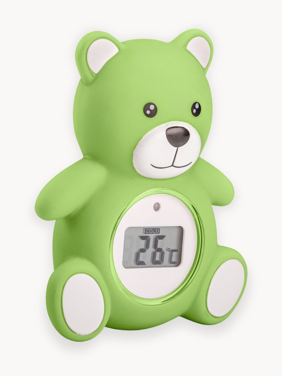 Термометр универсальный цифровой "Мишка" Maman RT-18, для воды и воздуха, световая индикация контроля температуры воды