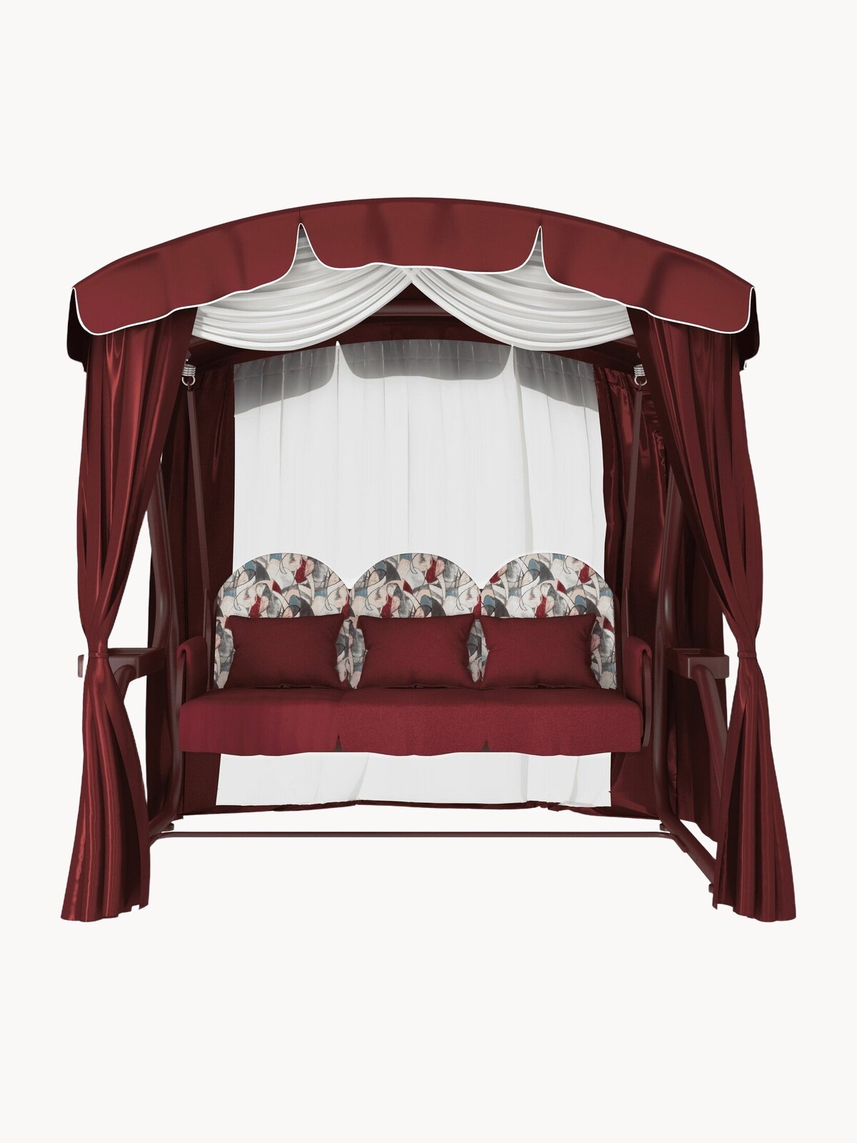 Качели садовые взрослые для дачи 3-ех местные Галеон