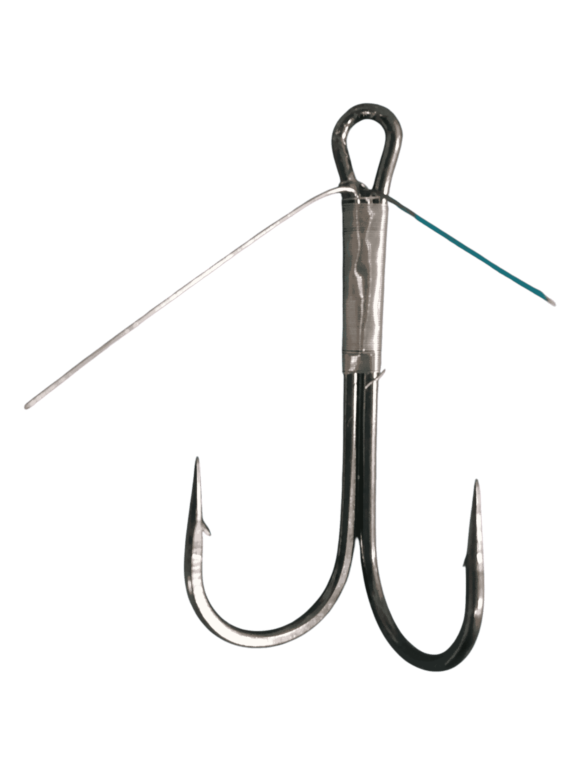 Крючок KOI "WEEDLESS DOUBLE HOOK", размер 1/0 (INT), цвет BN, двойник незацепляйка (уп.1шт)