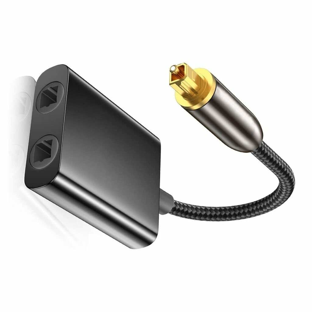 1 из 2 выхода для театрального телевизионного кабеля для наушников, - Покрытый черным золотом