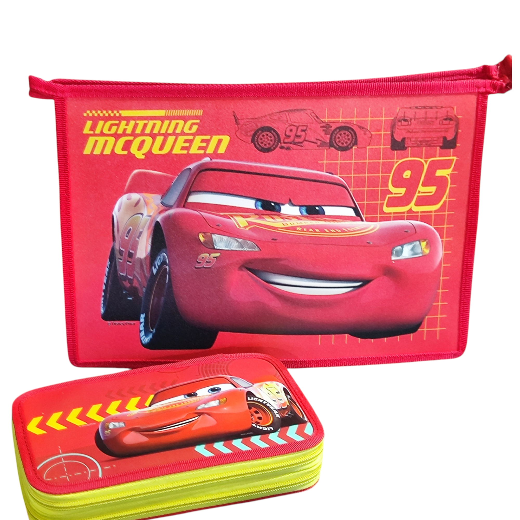 Набор Sima-Land"Тачки", для ИЗО и труда, пенал 2 отделение, папка пластик красный, А4