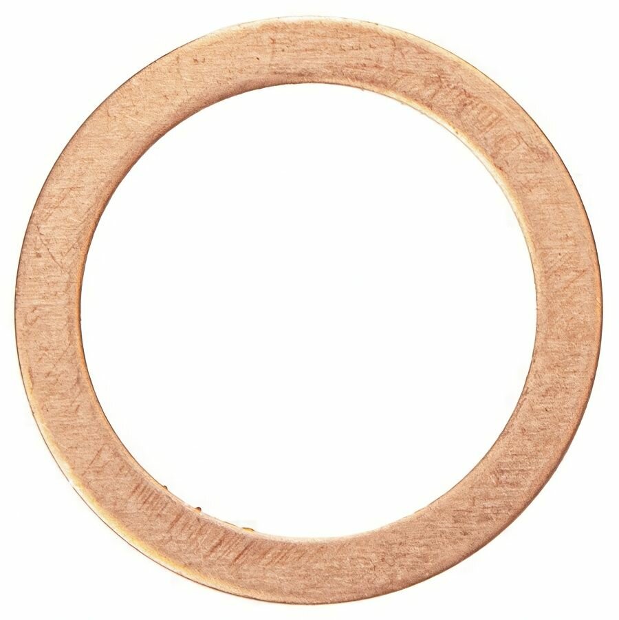 Шайба 18.0х24.0х1.5 медная плоская, арт ER18024015 эврика