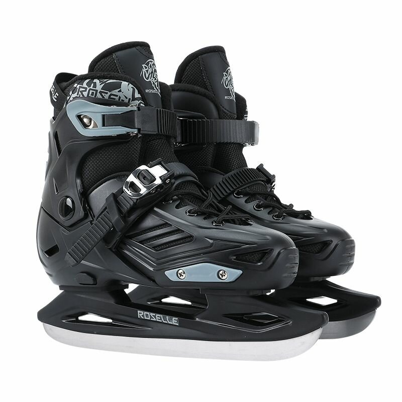Коньки хоккейные для начинающих с 3D защитной оболочкой, нержавеющей стальной лезвией и разборной вставкой, безопасные и прочные