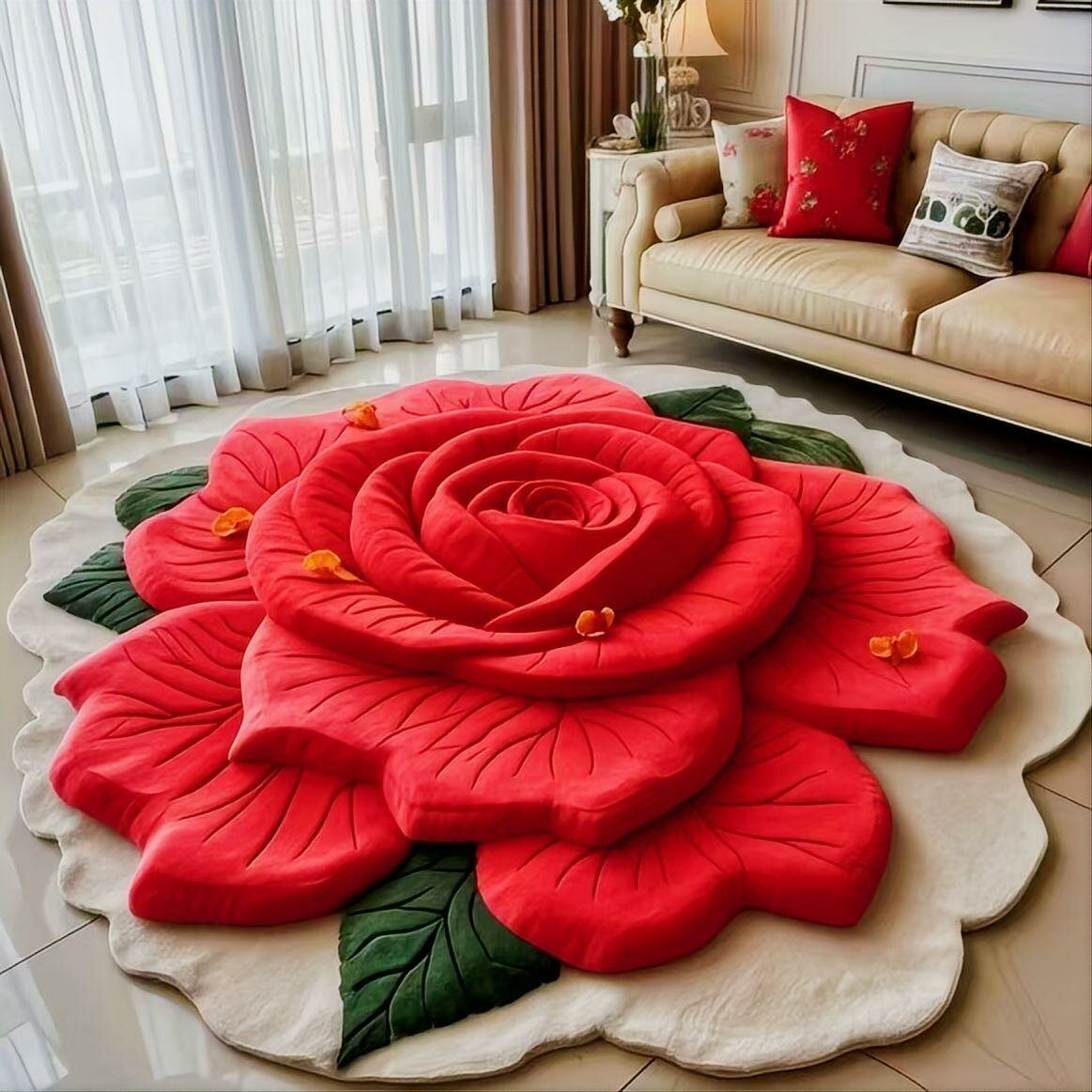 Плед из кристаллического флиса с круглым китайским цветочным принтом для гостиной и спальни ，55cm