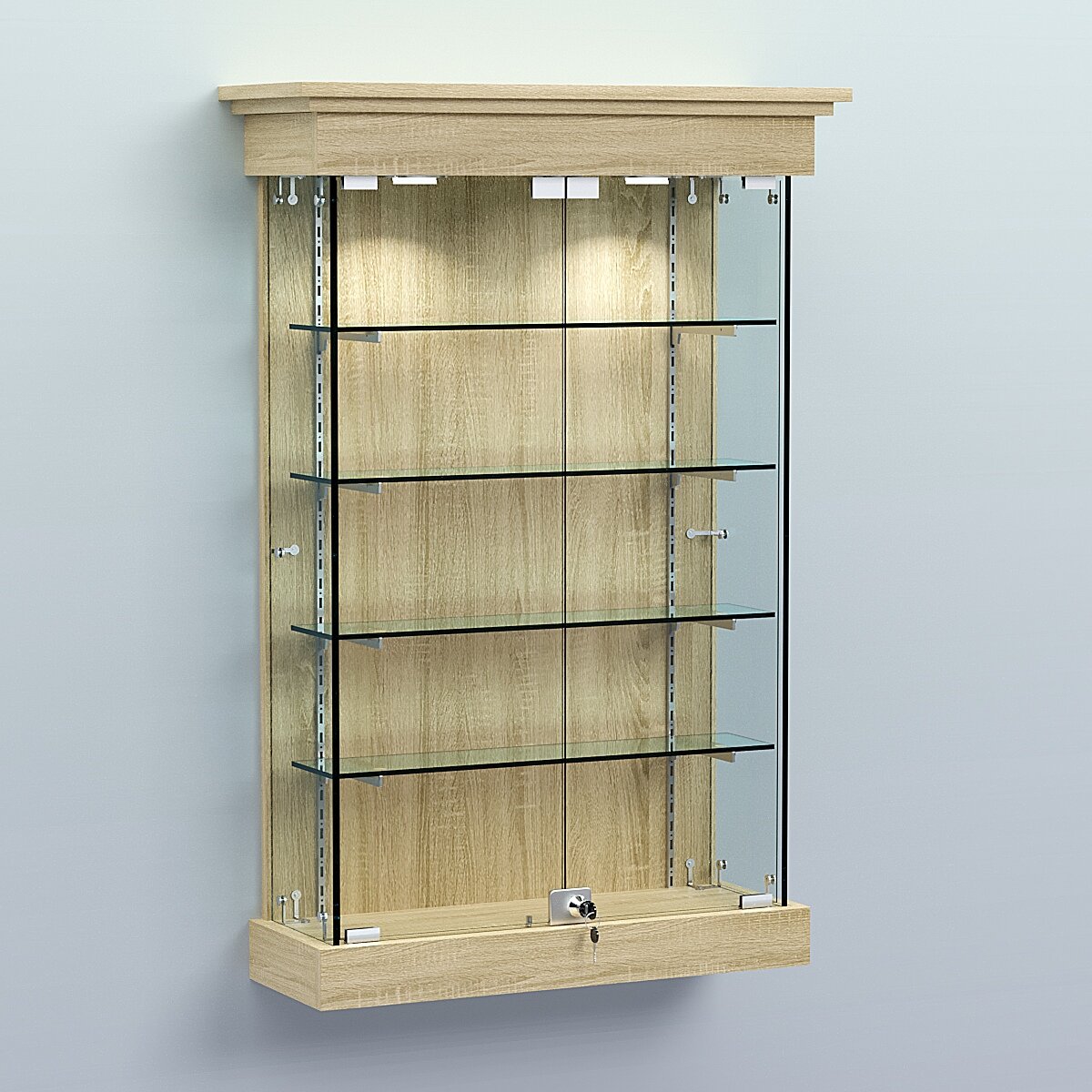 Витрина для музеев "Коллекция" настенная №1-4-РЕГ. Производитель товара - компания ТОБ.