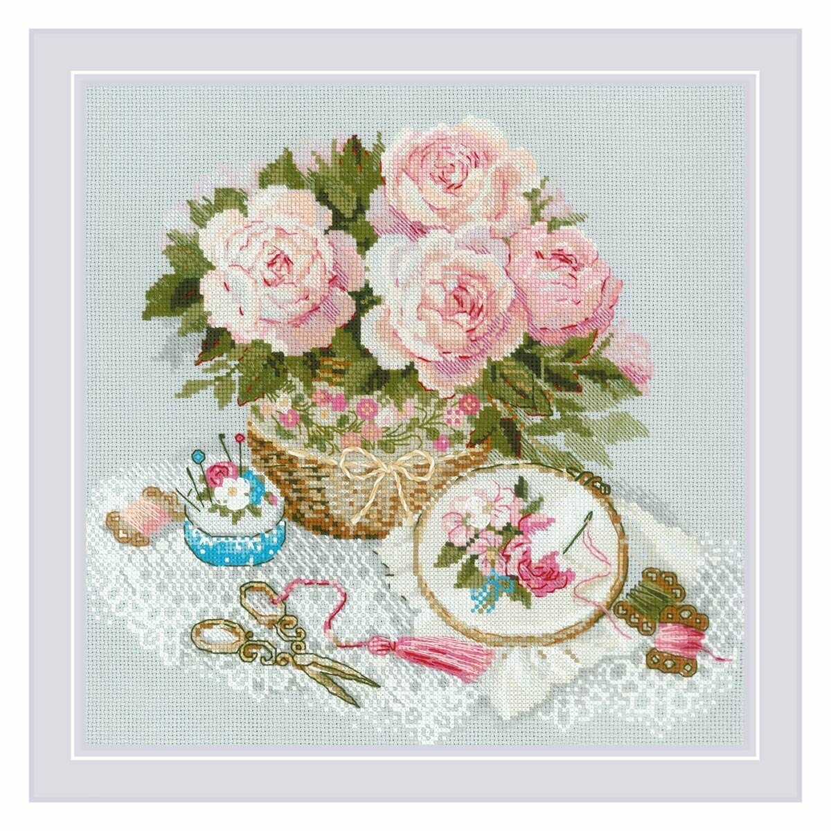 Набор для вышивания крестиком 'Время вышивать', 30*30 см, Риолис