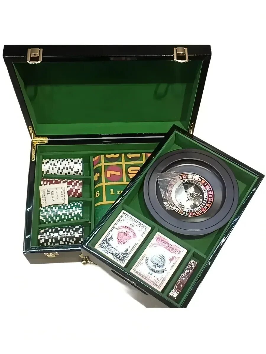 Игра настольная Retromantica D-91801366A1 "Покер+Рулетка"