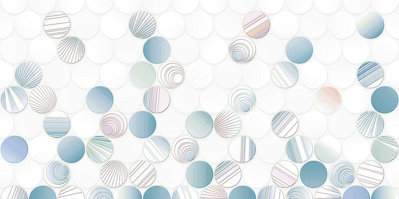 Керамическая плитка Alma Ceramica Bolle TWU09BOL006 настенная 24,9х50 см белый, другие цвета, Микс