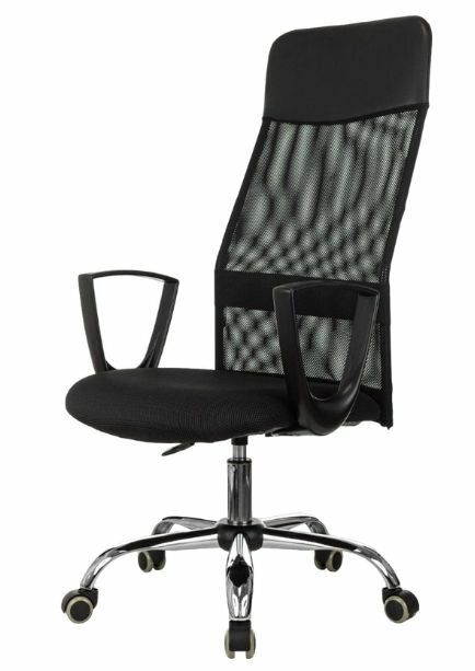 Кресло для руководителя Easy Chair 510 TW чёрное (ткань/сетка/экокожа, металл)