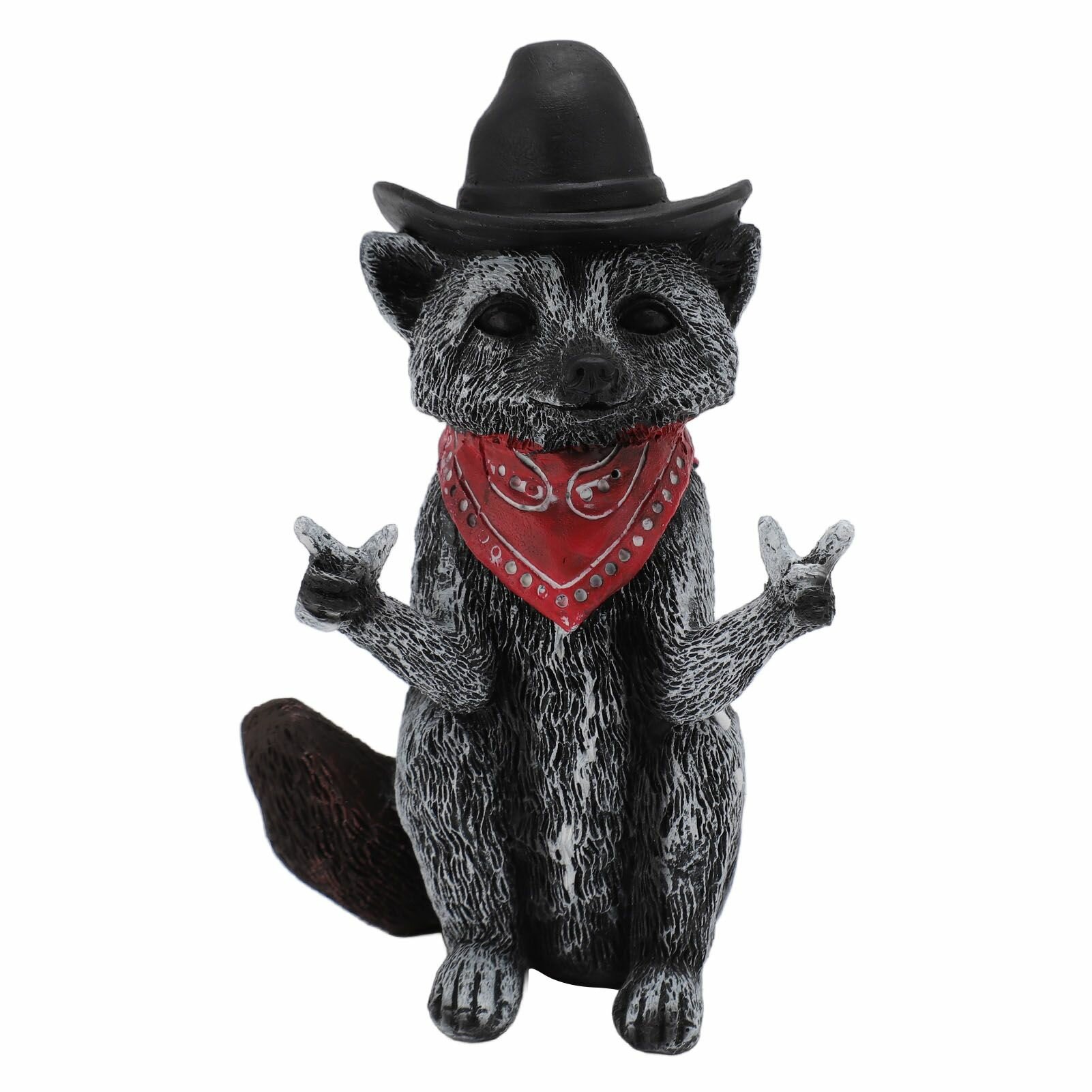 Фигурка енота Забавный реалистичный декоративный скульптурный орнамент из смолы для стола, книжной полки, камина