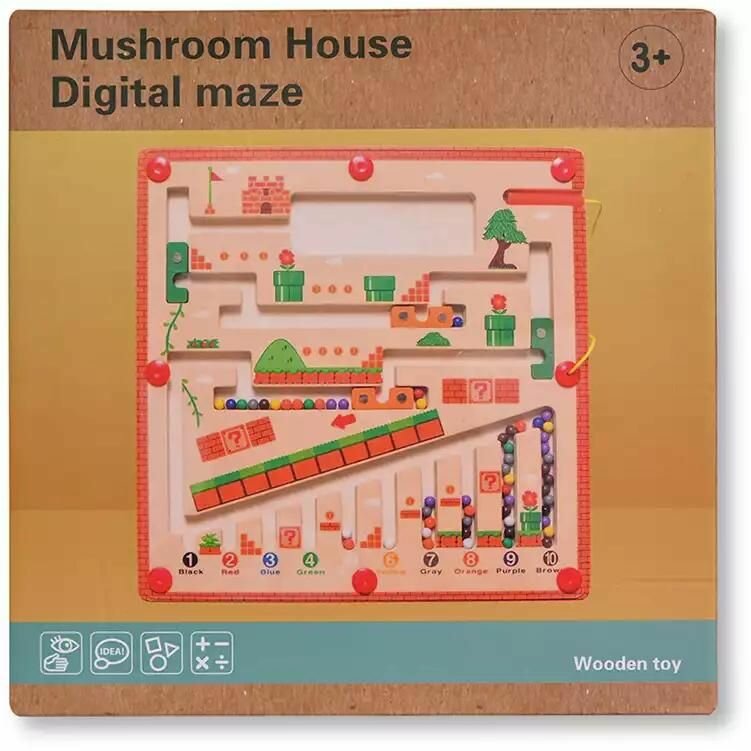 Сортер КНР лабиринт Домик, магнитный, 30х30х2.5 см