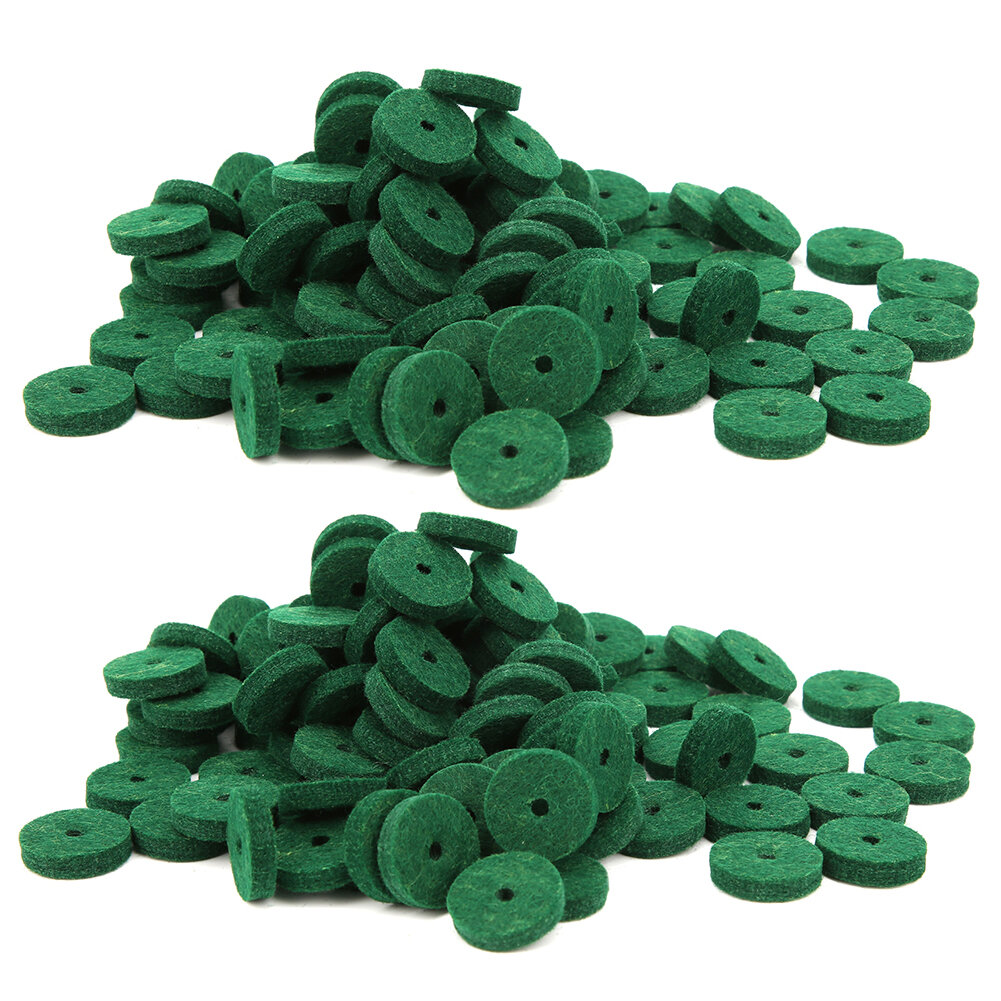 180PCS Green Pure Wool Piano Keyboard Felt Pad Round Musical Instrument Accessory