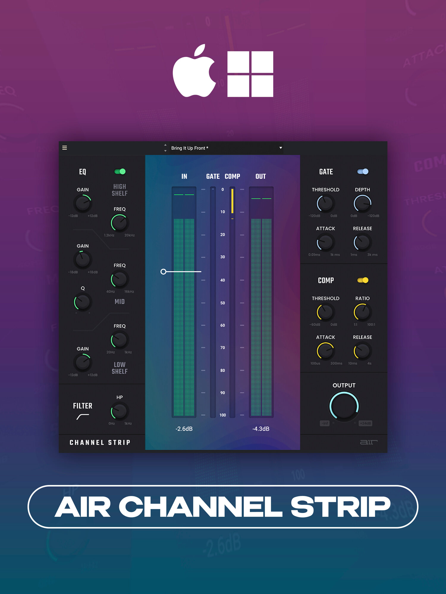 AIR Channel Strip (Лицензионный ключ) бессрочная активация, для Windows & macOS