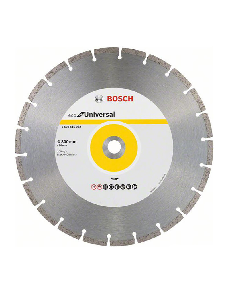 Диск алмазный Bosch ECO Universal 2608615032, 300x20 мм, серебристый