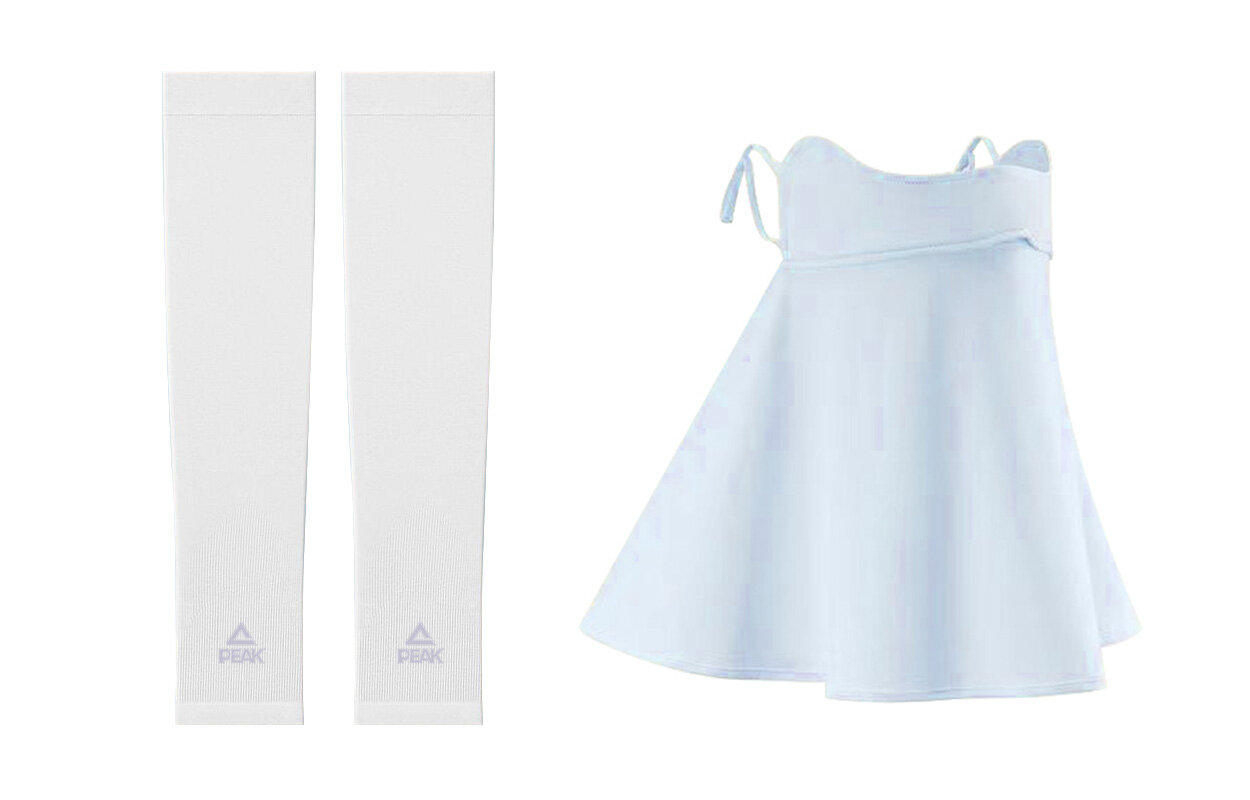 Солнезащитные рукавчики унисекс PEAK многоцветные, белые, 1966805