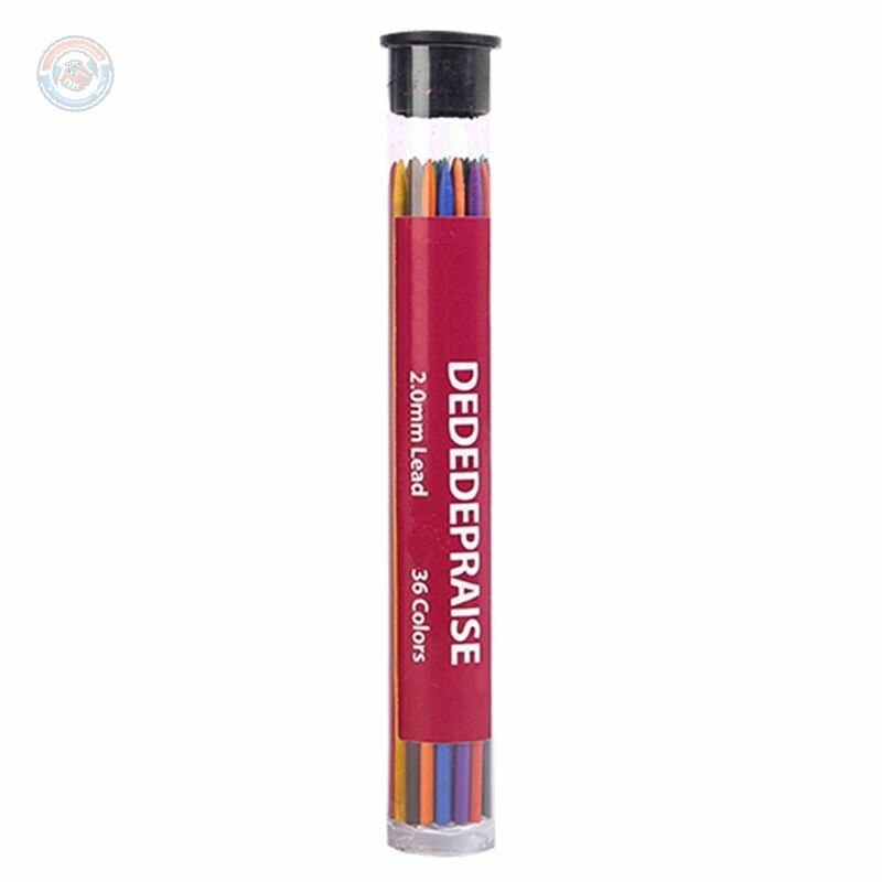36 цветных грифелей 2,0 мм для механических карандашей яркие стержни для заметок, рисования и творчества