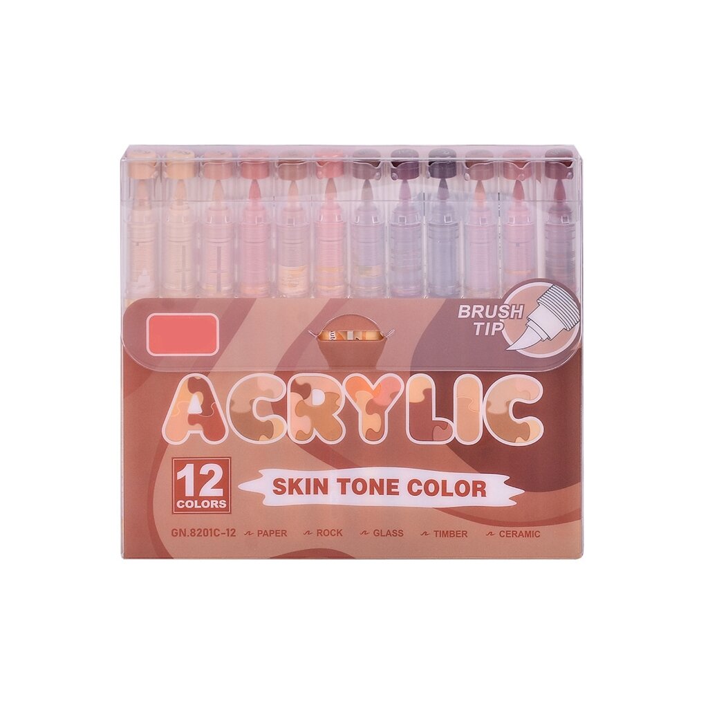 12-Цветная жидкая акриловая краска-маркер для ведения журнала скрапбукинга, раскрашивания рисунка