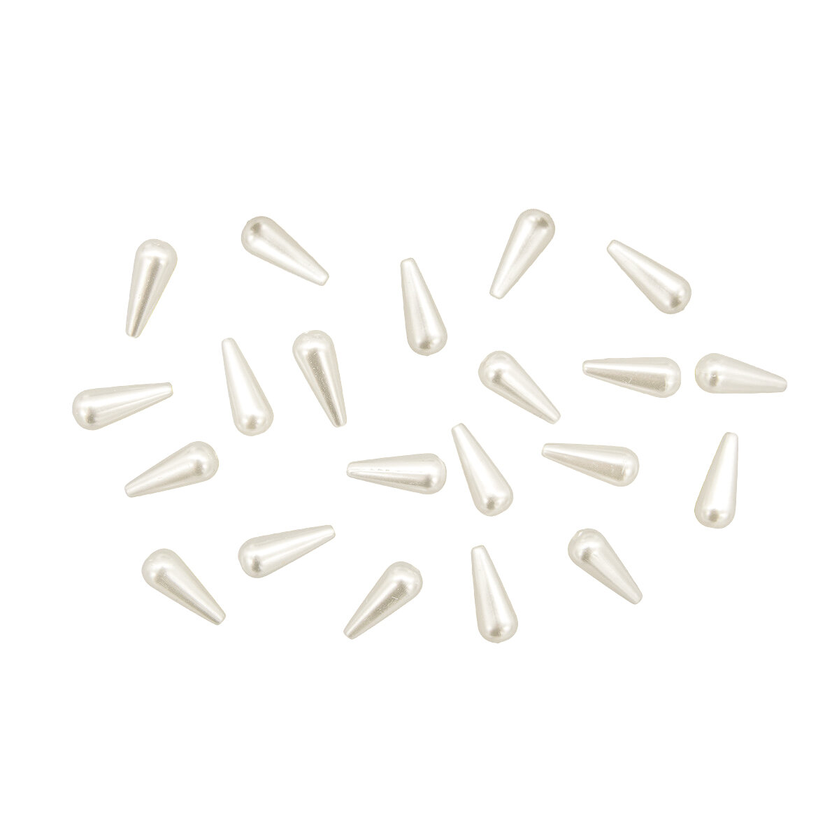 Бусины для рукоделия пластиковые, 2777#, 20*7 мм, 43 шт, Astra&Craft (белый)