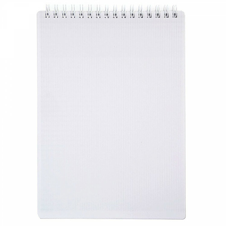 Блокнот А5 пластиковая обложка на гребне 80 листов (Hatber) VELVET Белый арт.80Б5В1гр_01631. Количество в наборе 4 шт.