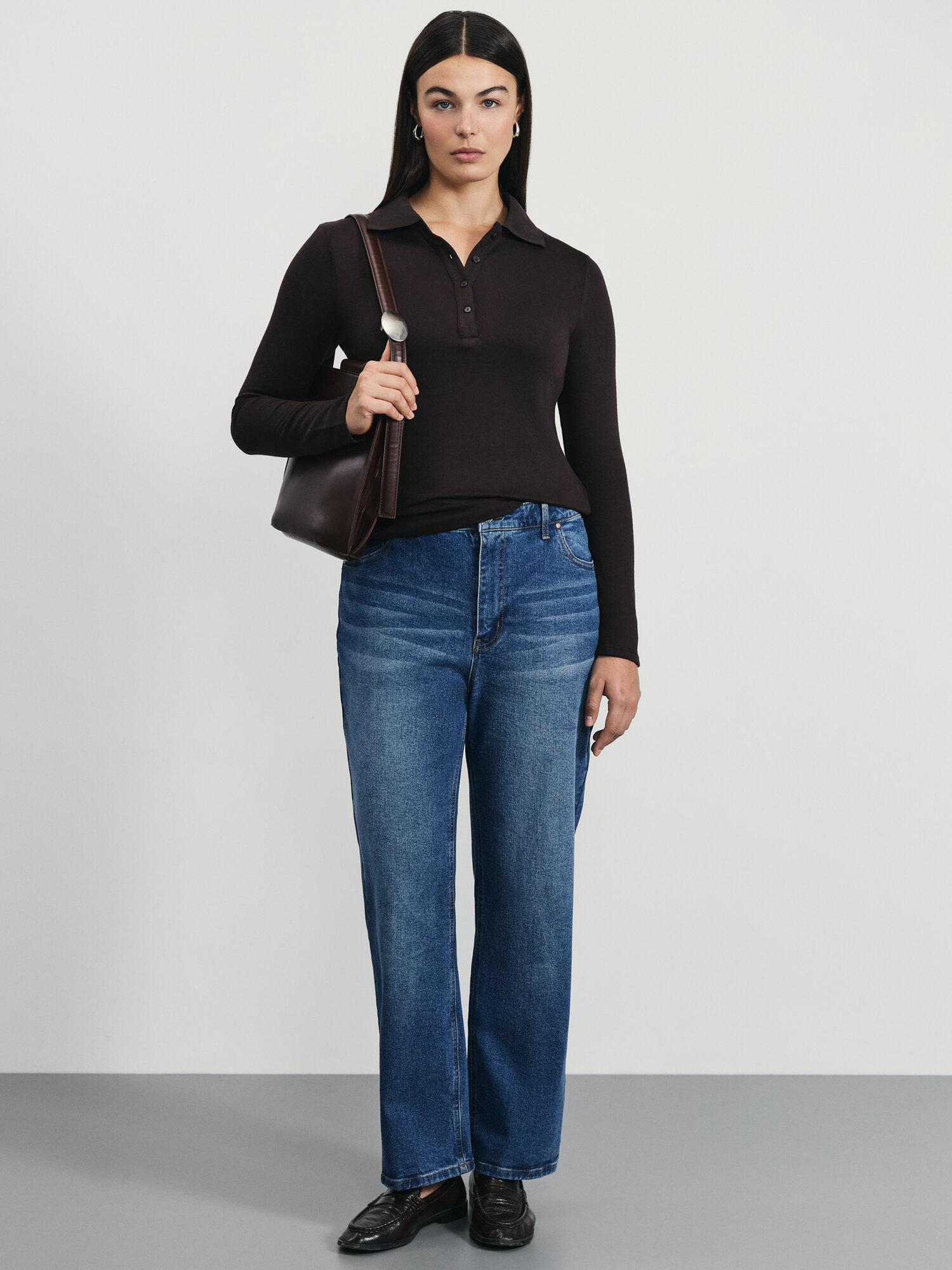 Джинсы straight plus size 