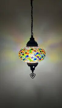 Турецкая мозаичная люстра, потолочный подвесной светильник, 17cm больших глобуса декоративная лампа